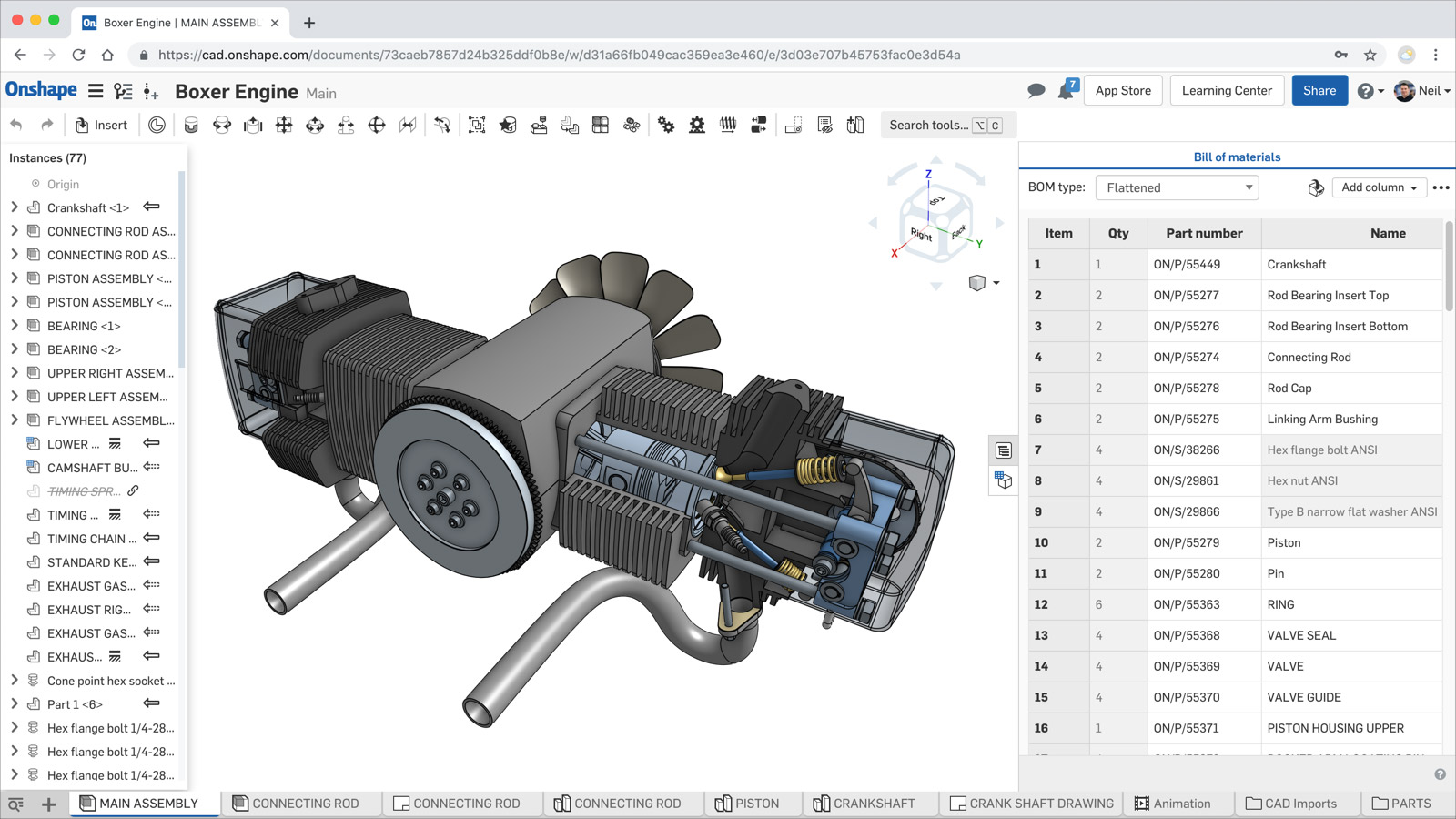 Onshape, diseño 3D 100% online - Bitfab