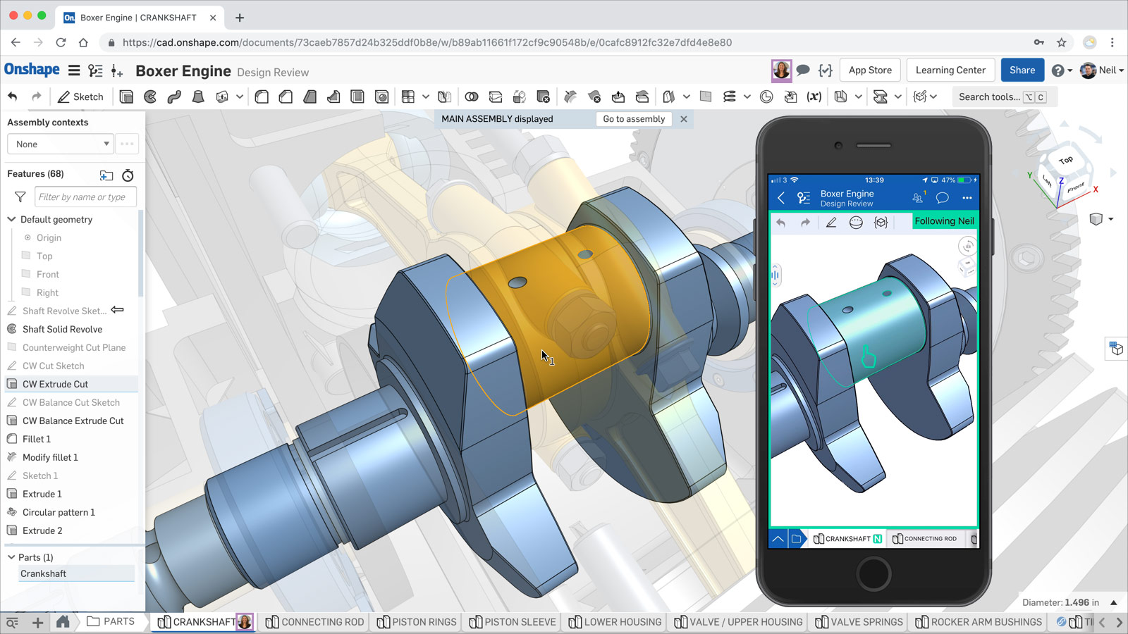 Onshape Dise o 3D 100 Online Bitfab